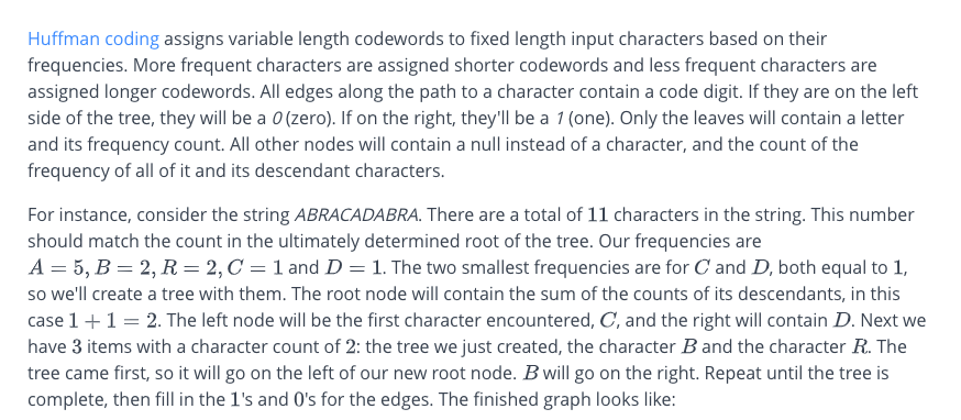Solved Huffman Coding Assigns Variable Length Codewords To 