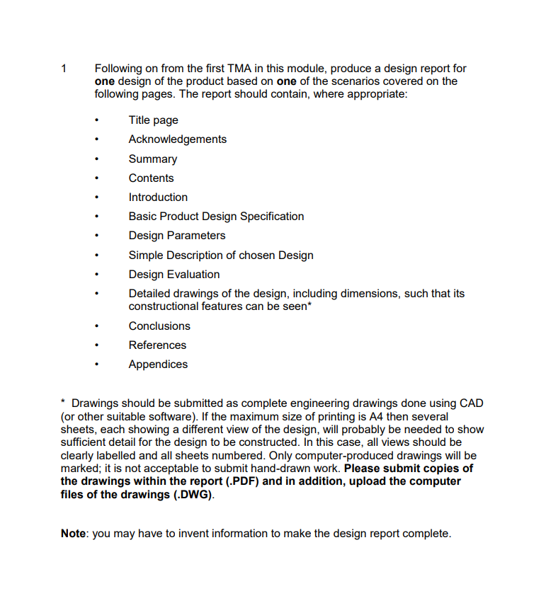 1 Following on from the first TMA in this module, | Chegg.com