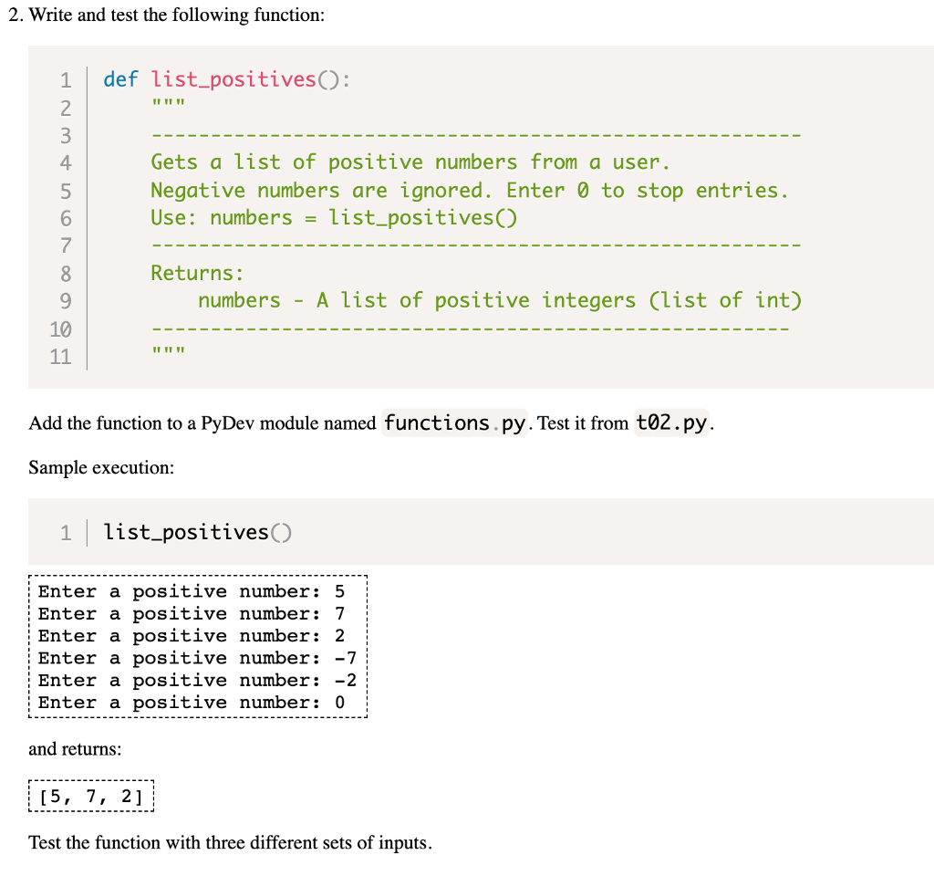 Solved 1 Write And Test The Following Function 1 Def 