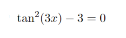 Solved tan2(3x)-3=0 ﻿Find ALL of the solutions. | Chegg.com
