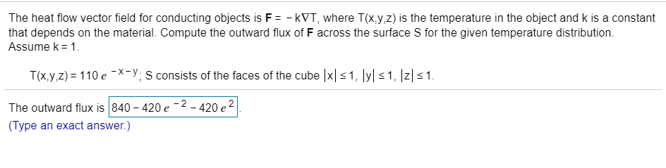 Solved The heat flow vector field for conducting objects is | Chegg.com
