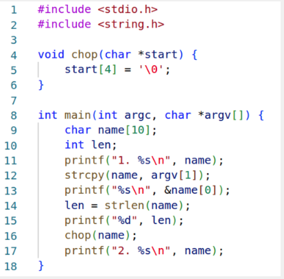 Solved C args output The program is compiled and run with | Chegg.com