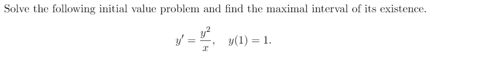 Solved Solve the following initial value problem and find | Chegg.com