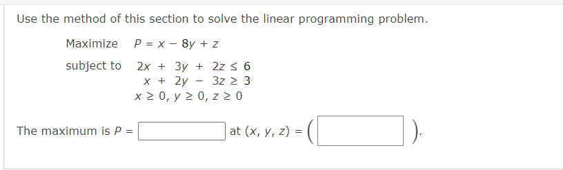 Solved Use the method of this section to solve the linear | Chegg.com