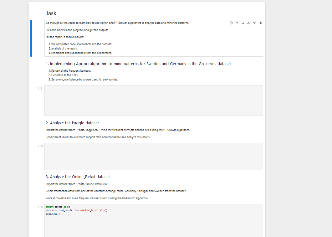 Solved Go through all the codes to learn how to use Apriori | Chegg.com