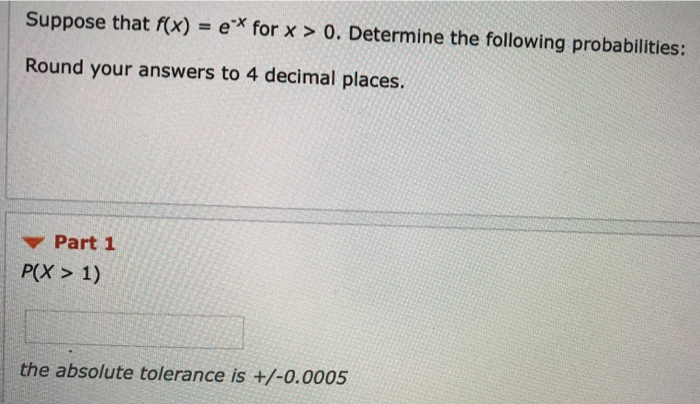Solved Suppose that f(x) e for x> 0. Determine the following | Chegg.com