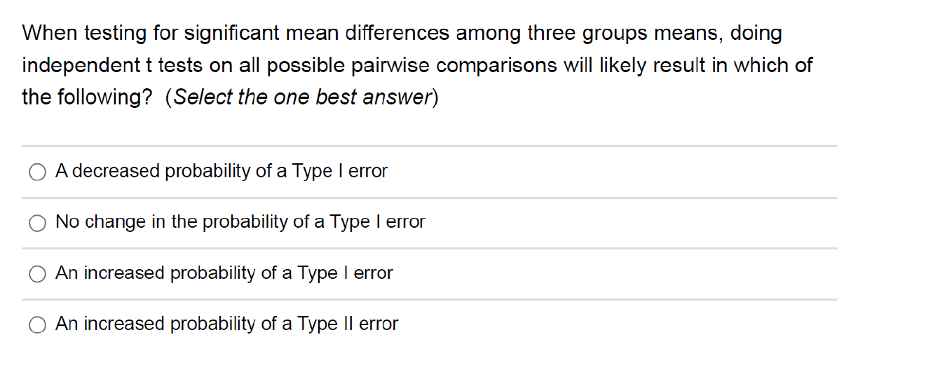 Solved When Testing For Significant Mean Differences Among 8817
