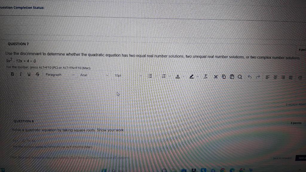 Solved Use the discriminant to determine whether the | Chegg.com