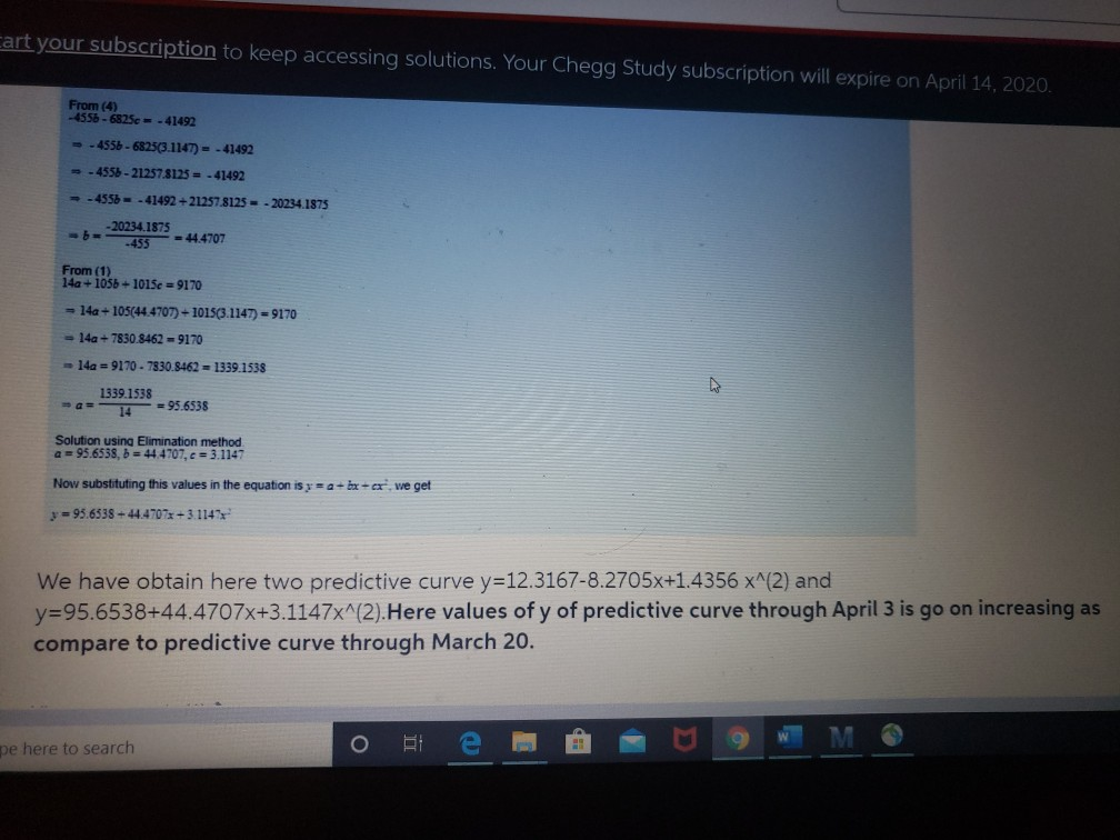 Solved Project Description: As of April 3, 2020, confirmed | Chegg.com
