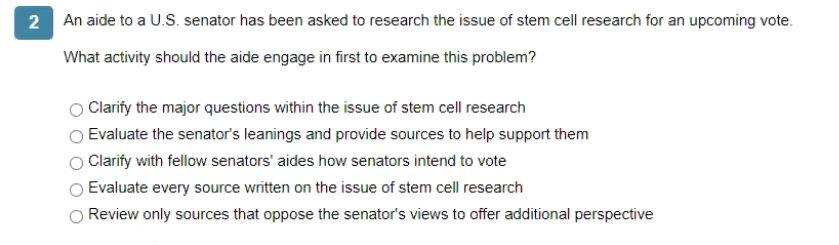 An aide to a U.S. senator has been asked to research | Chegg.com