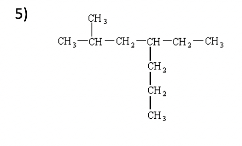 Solved 4) CH3 CH3CHCHCHZ CH3 ) 5) CH3 CH3 | Chegg.com