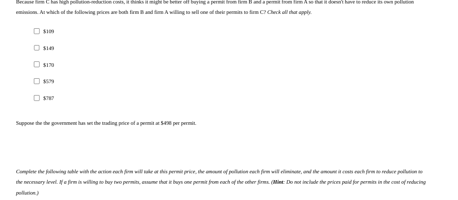 Solved \begin{tabular}{lccc} Firm & Initial Pollution | Chegg.com