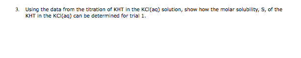 Solved Day 1 - Solution preparation Mass of KCl dissolved in | Chegg.com