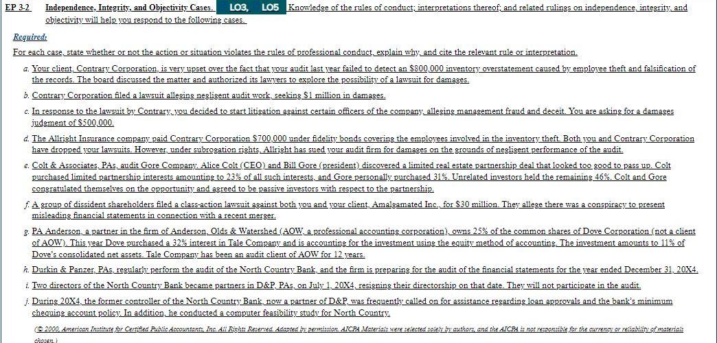 Required: For each case, state whether or not the | Chegg.com