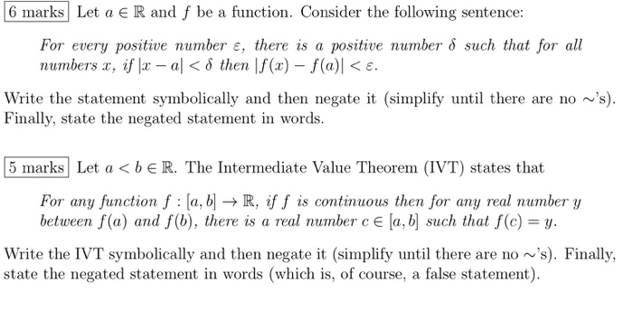 Solved Let a epsilon R and f be a function. Consider the | Chegg.com
