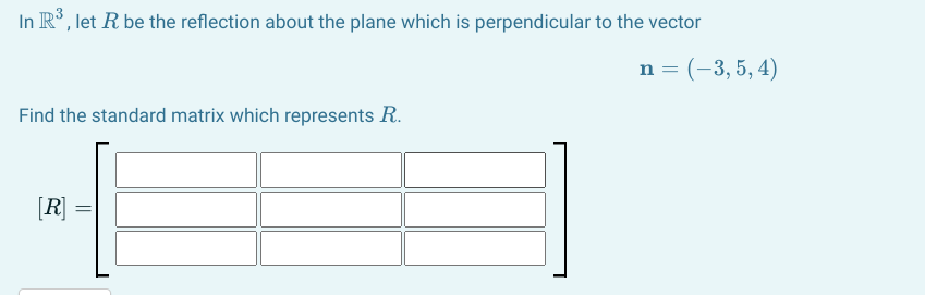 In R3, let R be the reflection about the plane which | Chegg.com