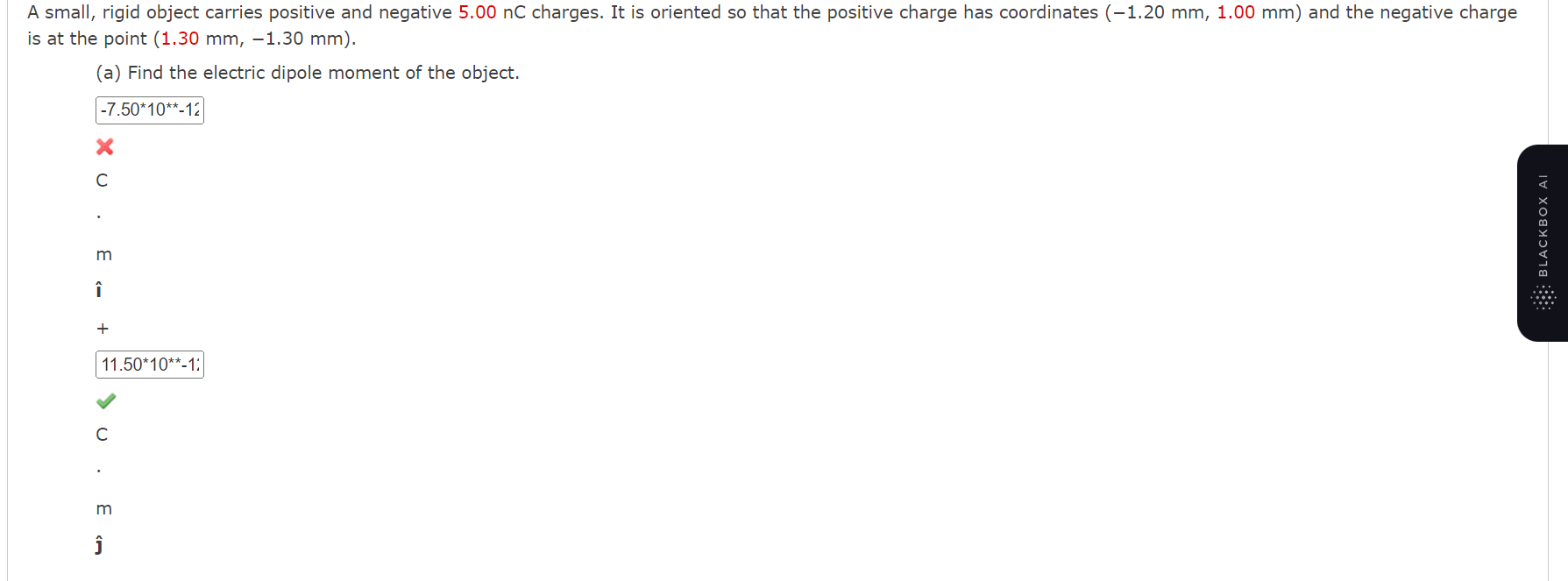 Solved A small, rigid object carries positive and negative | Chegg.com
