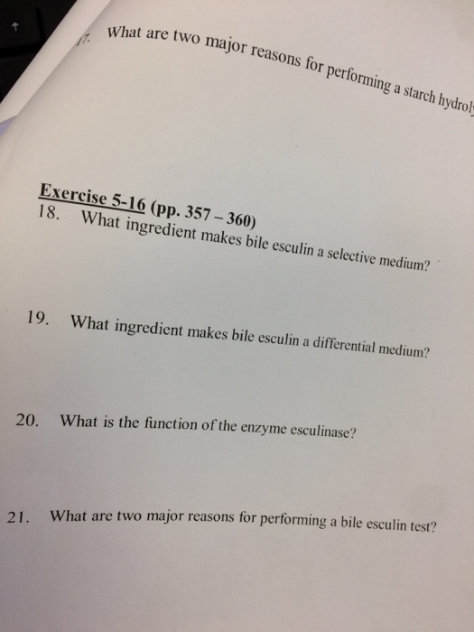 Solved two major reasons for performing a starch hydrol | Chegg.com