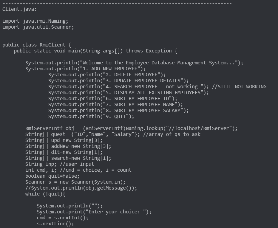 Hello! I am doing a JAVA RMI program & I am trying to | Chegg.com