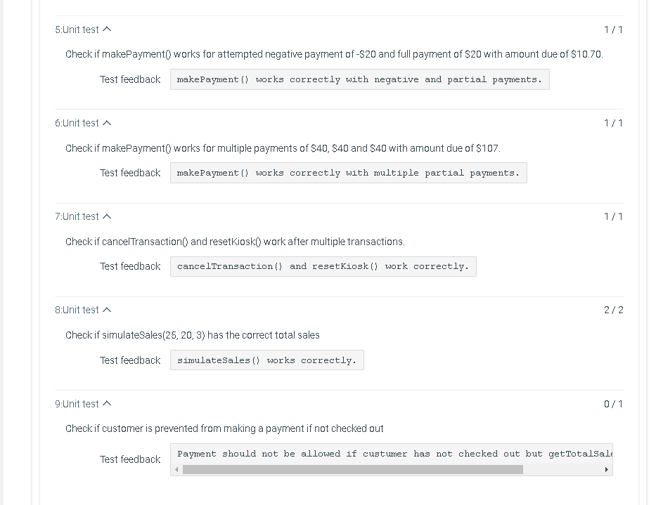 Solved Need help in reviewing code to correcter last unit | Chegg.com