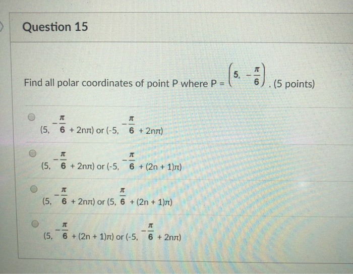Solved ion 15 Find All Polar Coordinates Of Point P Chegg