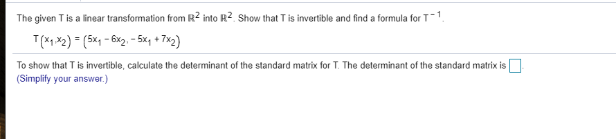 Solved The given T is a linear transformation from R2 into | Chegg.com