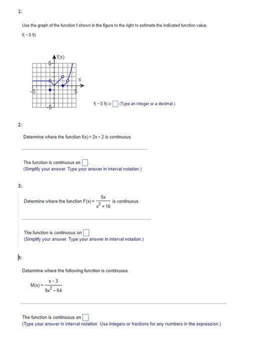 Solved Use The Graph Of The Function F Shown In The Figure