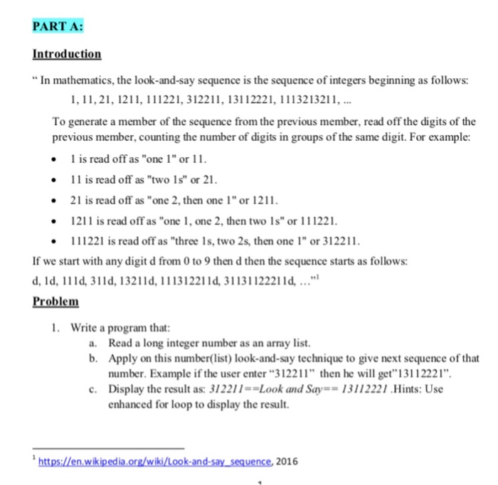 Solved PART A: Introduction "In mathematics, the | Chegg.com