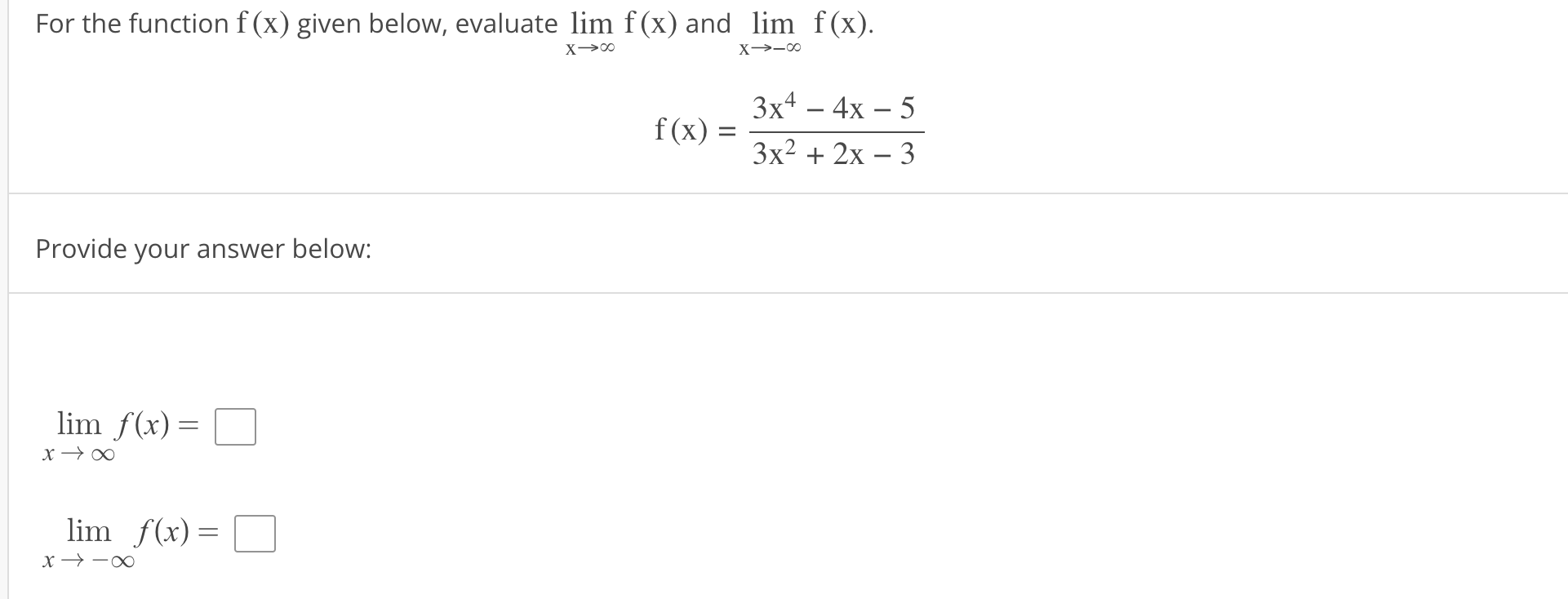 Solved For The Function F X Given Below Evaluate
