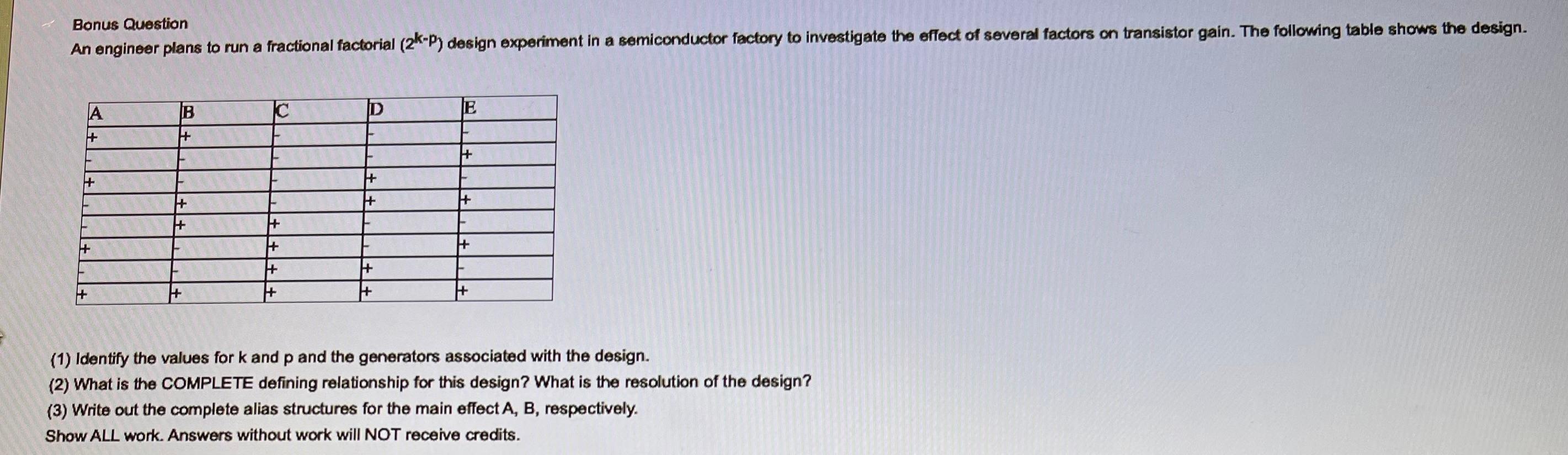 Solved Bonus Question (1) Identify the values for k and p | Chegg.com