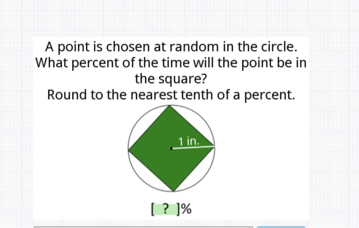 Solved A point is chosen at random in the circle. What | Chegg.com