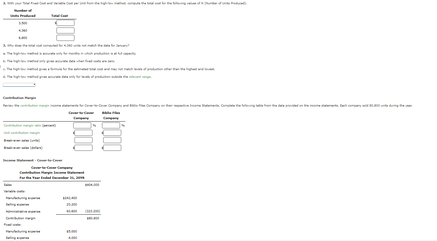 Solved 1. Determine whether the costs in the table are | Chegg.com