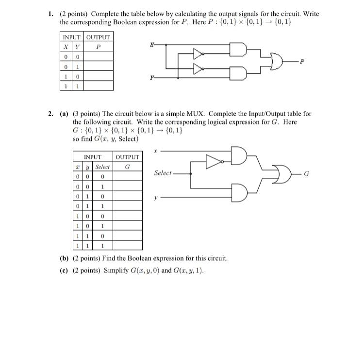 Solved 1. (2 points) Complete the table below by calculating | Chegg.com