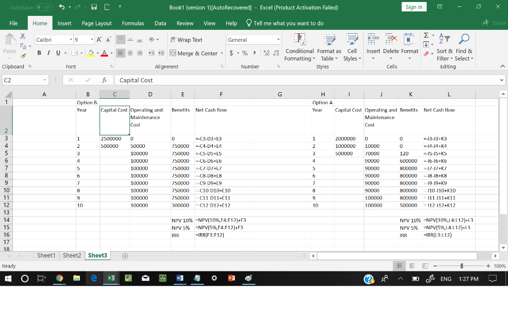 Solved Im following the exact spreadsheet. I'm using this | Chegg.com