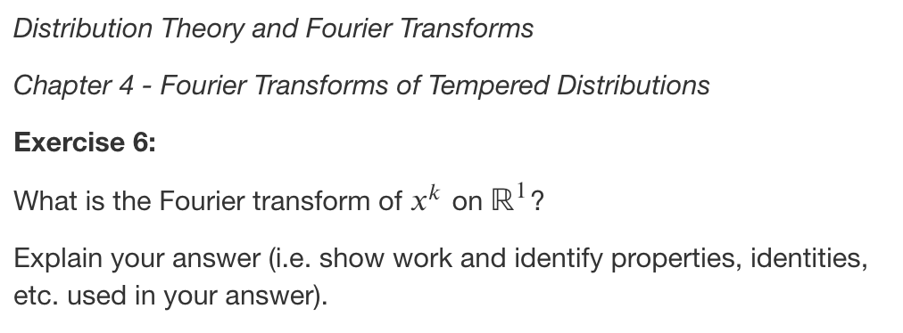 Solved Distribution Theory and Fourier Transforms Chapter 4 | Chegg.com