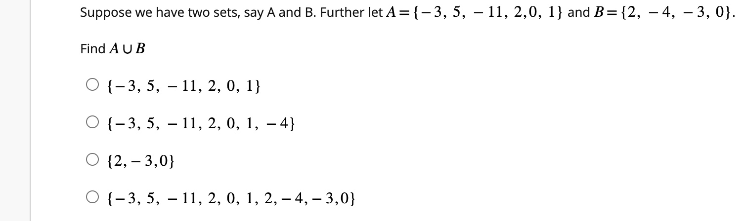 Suppose we have two sets, say A and B. ﻿Further let | Chegg.com
