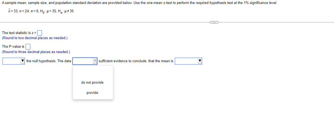 Solved Preliminary data analyses reveal that the sample data | Chegg.com