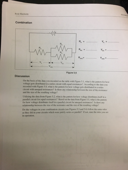 Solved Experiment 5: Voltages in Circuits EQUIPMENT NEEDED: | Chegg.com