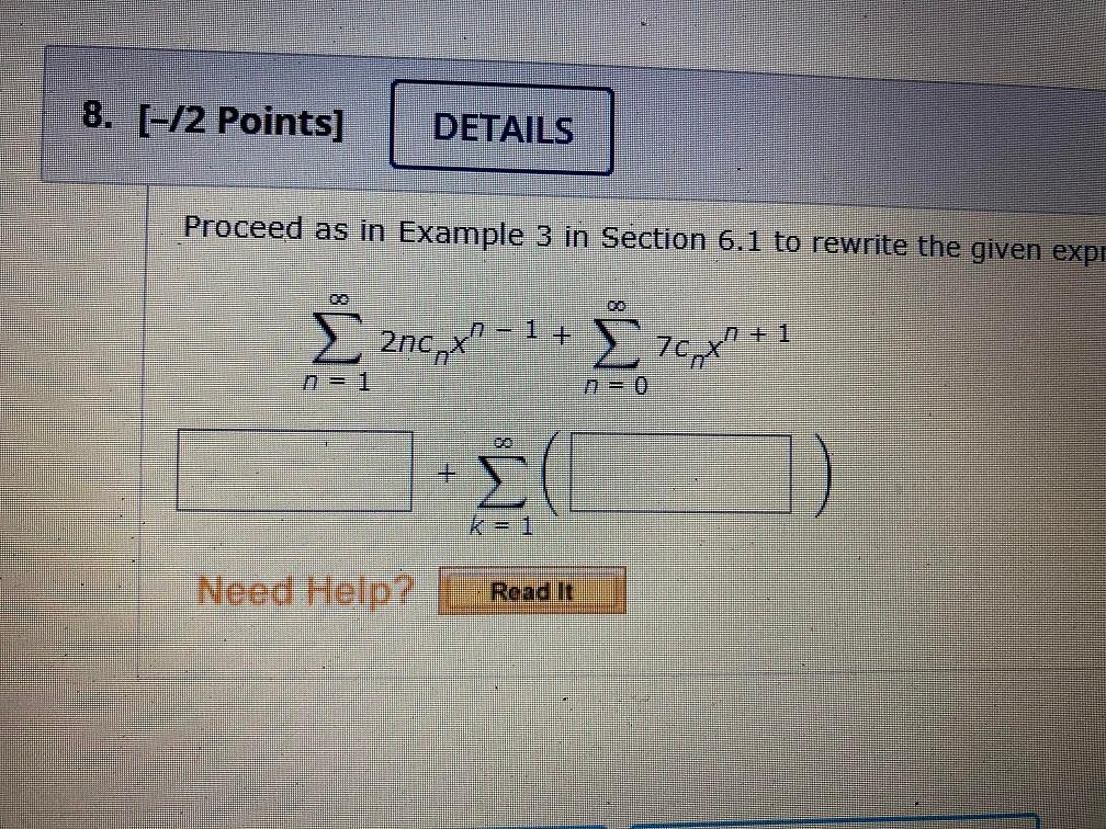 Solved Proceed as in Example 3 in Section 6.1 to rewrite the | Chegg.com