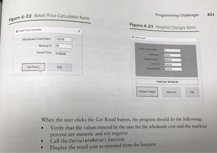Solved Programming Challenges 1. Retail Price Calculator | Chegg.com