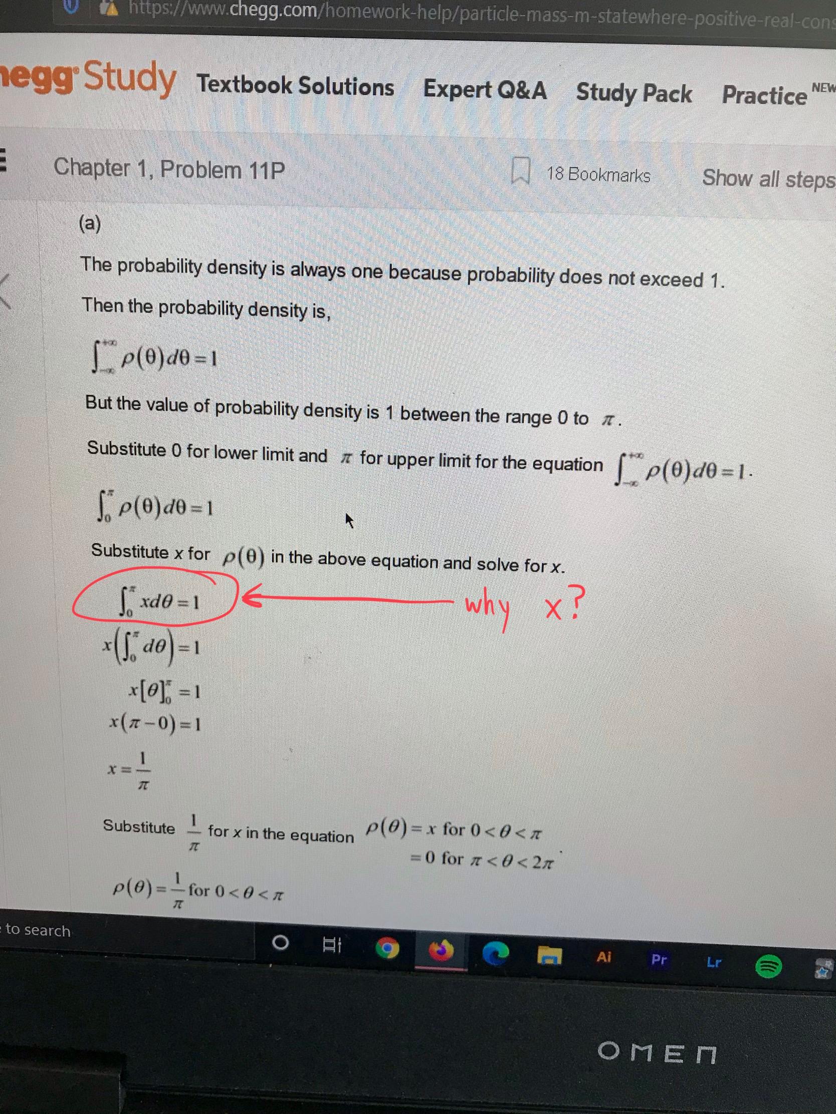 Solved Intro Quantum Mechanics. My only question: Why does | Chegg.com