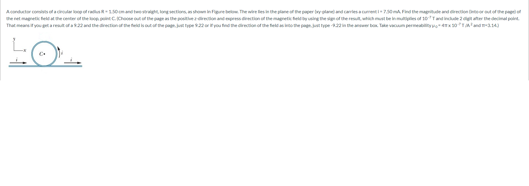 Solved A conductor consists of a circular loop of radius R = | Chegg.com