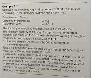 Solved TRITURATION FOR SOLUTIONS Calculate a method for | Chegg.com