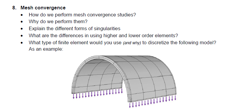 Solved 8. Mesh convergence How do we perform mesh | Chegg.com