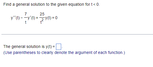 Solved Find a general solution to the given equation for | Chegg.com
