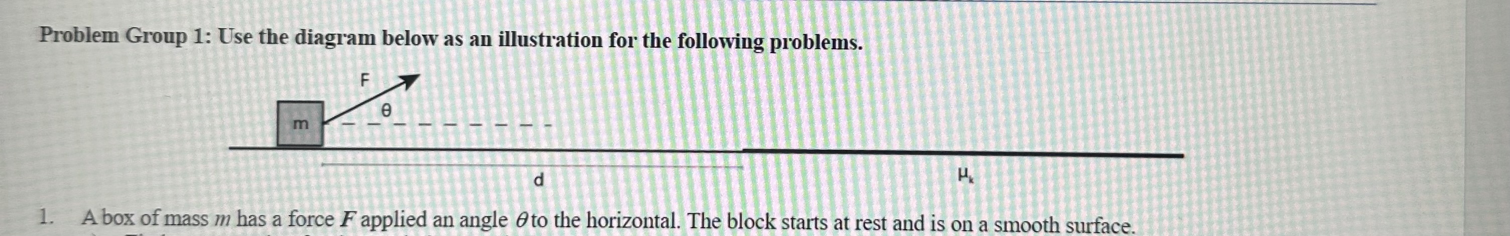 Solved As shown above a 5 kg box is subject to a 30 Newton | Chegg.com