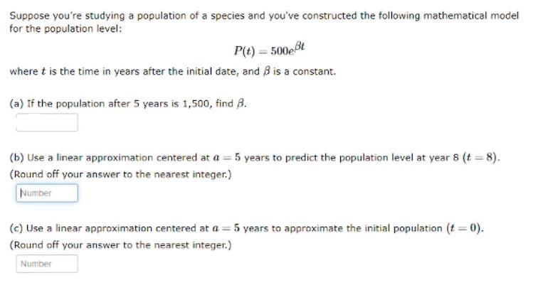 Solved Suppose you're studying a population of a species and | Chegg.com