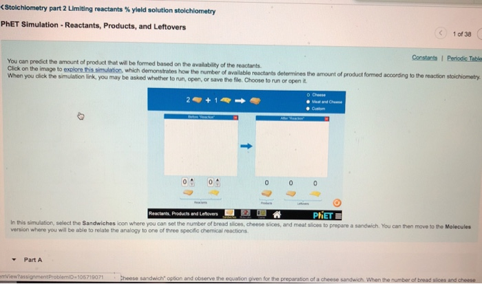 Solved Stoichiometry part 2 Limiting reactants % yield | Chegg.com
