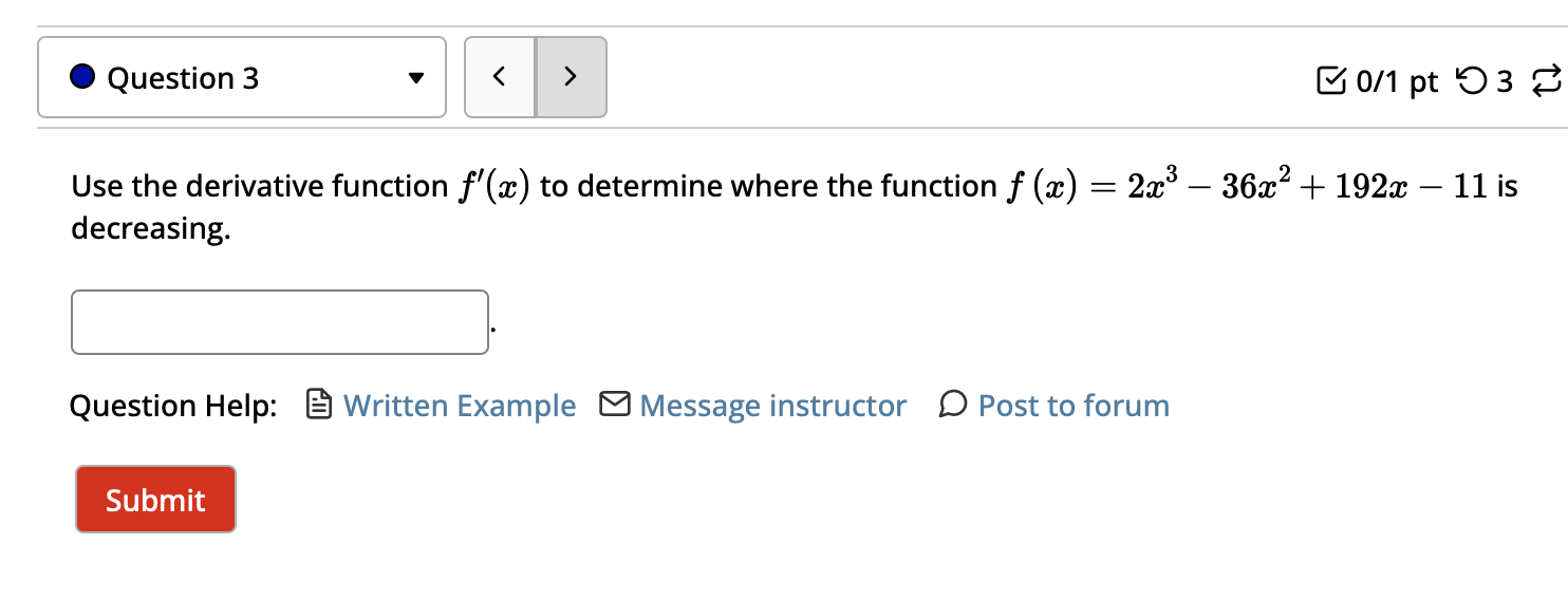 Solved Use the derivative function, f′(x), to determine | Chegg.com
