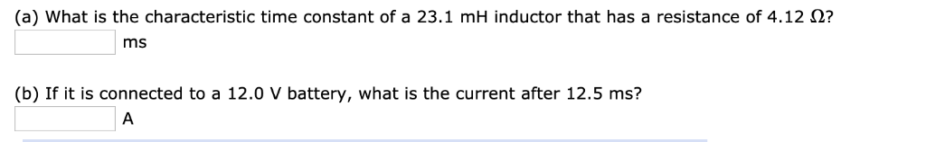 Solved (a) What is the characteristic time constant of a | Chegg.com